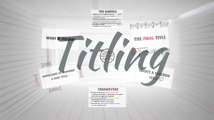 What is titling? by