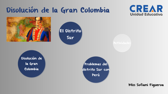 Disolución de la Gran Colombia by Sofiani Mercedez Figueroa Vasquez on ...