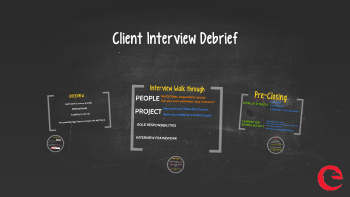Client Interview Debrief by Sam Rahbar on Prezi