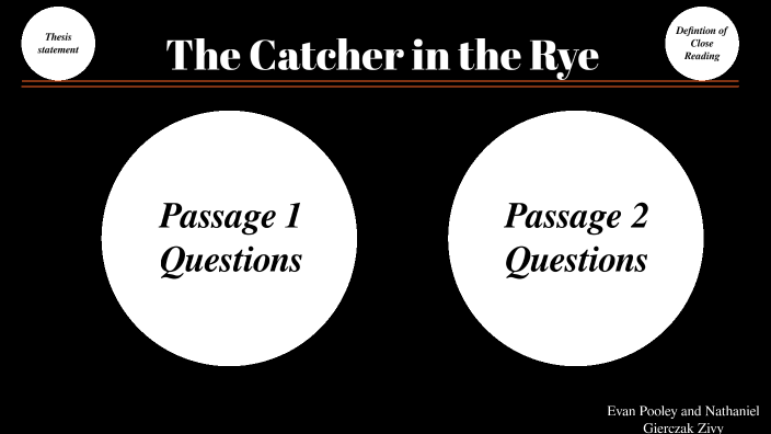 English presentation the catcher in the rye by Evan Pooley on Prezi