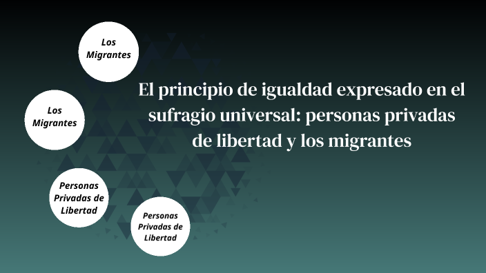 El Principio De Igualdad Expresado En El Sufragio Universal Personas