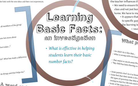 Learning Basic Number Facts : what is effective? by Carolyn Jones on Prezi