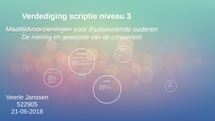 Verdediging scriptie niveau 3 by Veerle Janssen on Prezi