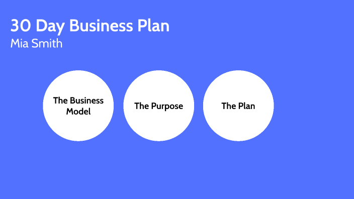 30 Day Business Plan by Mia Smith on Prezi