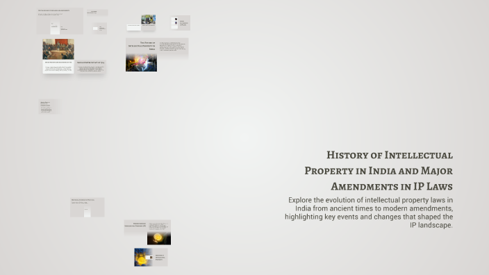 History of Intellectual Property in India and Major Amendments in IP ...
