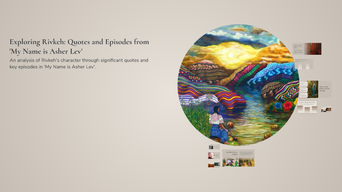 Exploring Rivkeh: Quotes and Episodes from 'My Name is Asher Lev' by ...