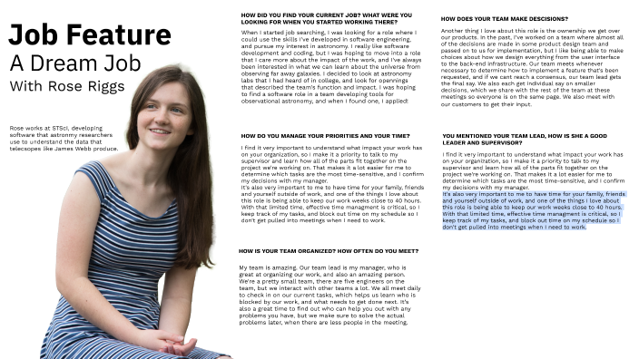 Self-Interview by Rose Riggs on Prezi