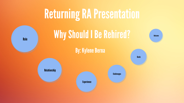 Returning RA Presentation by Kylene Berna on Prezi