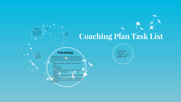 Coaching Plan Task List by Stacey Scott on Prezi