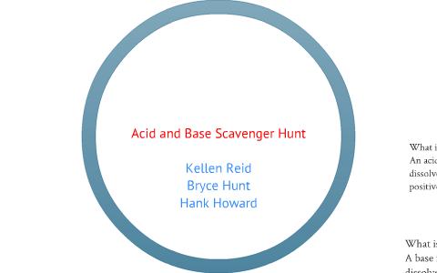 Acid and Base Scavenger Hunt by Kellen Reid on Prezi