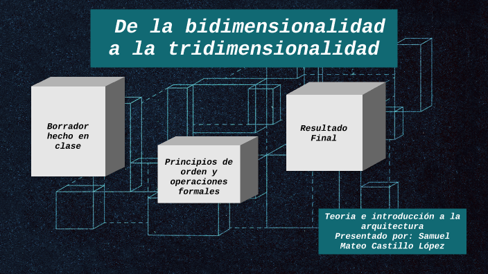 De la bidimensionalidad a la tridimensionalidad by Samuel Castillo on Prezi