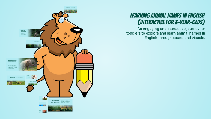 Learning Animal Names in English (Interactive for 3-Year-Olds) by ...