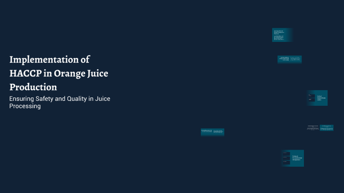 Implementation of HACCP in Orange Juice Production by Ahmad Manzoor on ...