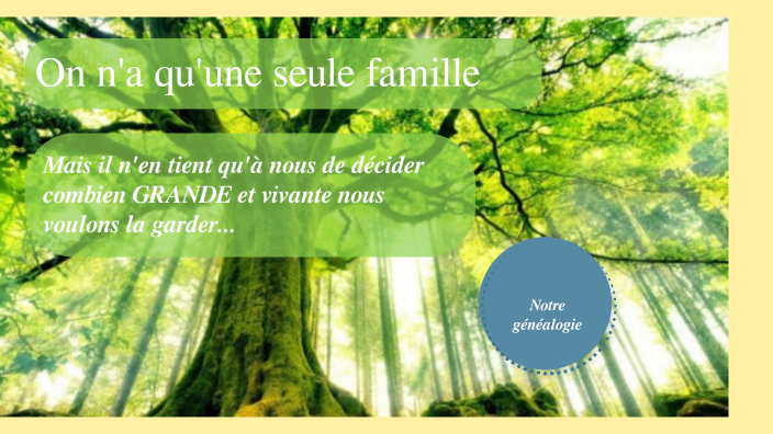 On a une seule famille by Julie Éthier on Prezi