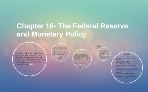 Chapter 16- The Federal Reserve and Monetary Policy by veronica smith ...