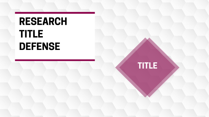 Title Defense by Gon Andrei on Prezi