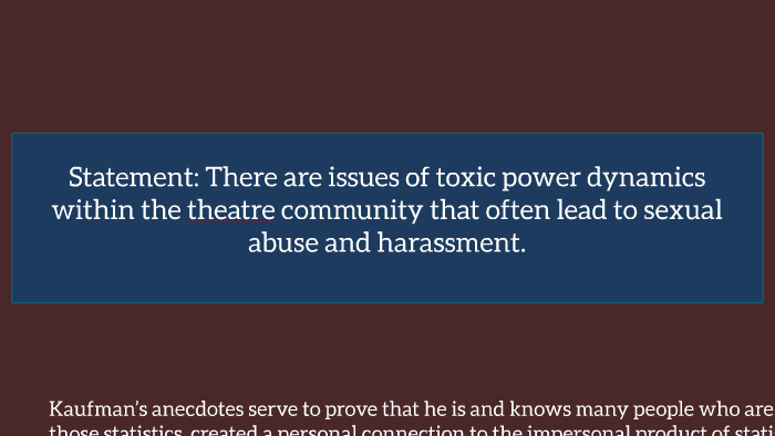 Statement: There is an absence of checks and balances within by on Prezi