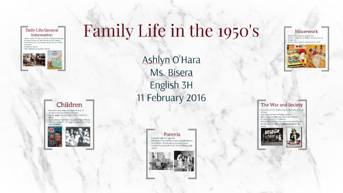 Family Life in the 1950's by Ashlyn O'Hara