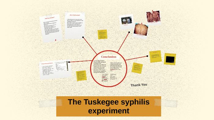 The Tuskegee Syphilis experiment all began in the early 1930 by ...