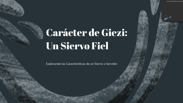Carácter de Giezi: Un Siervo Fiel by Ministerios Ebenezer Alto Refugio ...
