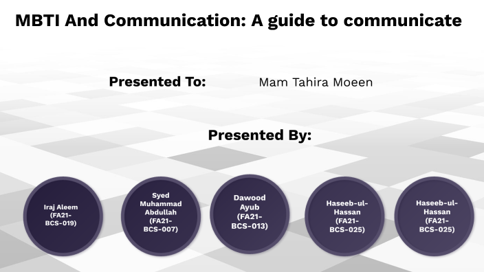 MBTI And Communication: A guide to communicate by Dawood Ayub on Prezi