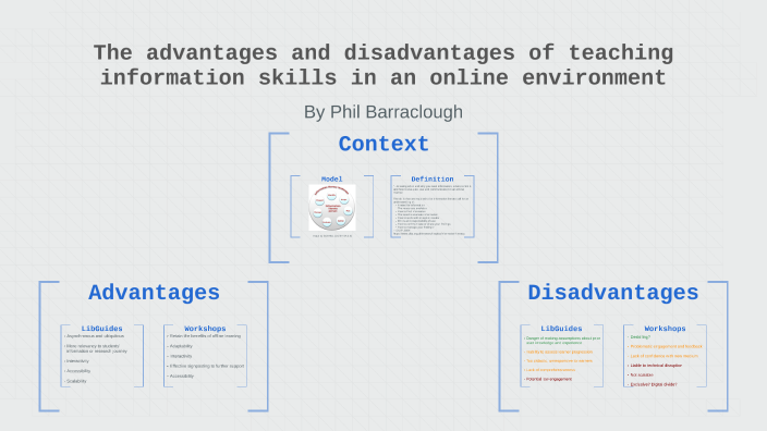 The advantages and disadvantages of teaching information skills in an ...