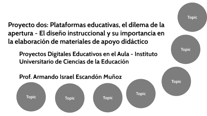 Proyecto dos: Plataformas educativas, el dilema de la apertura - El ...