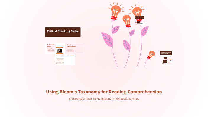 Using Bloom's Taxonomy for Reading Comprehension by Areej Ahmed on Prezi