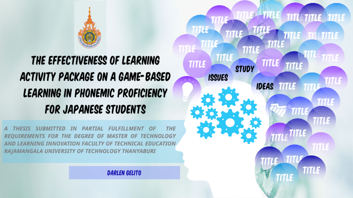 The Effectiveness of Learning Activity Package on a Game-Based Learning ...