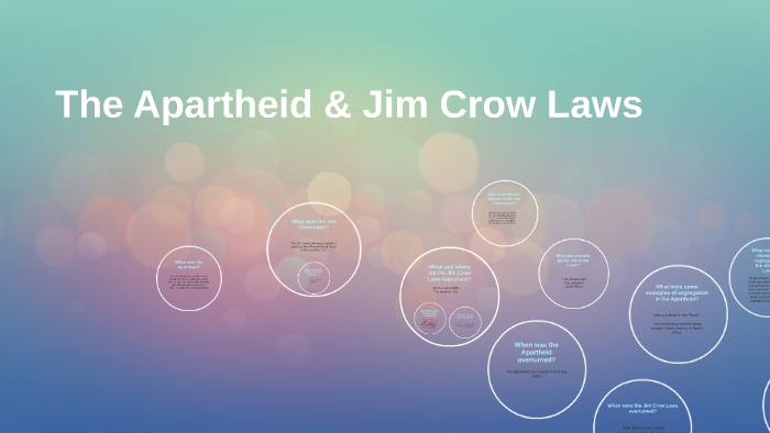 The Apartheid & Jim Crow Laws by c c on Prezi