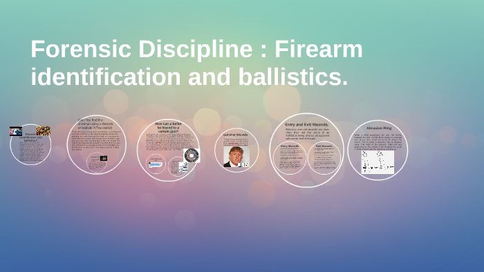 Forensic Discipline : Firearm identification and ballistics. by ...