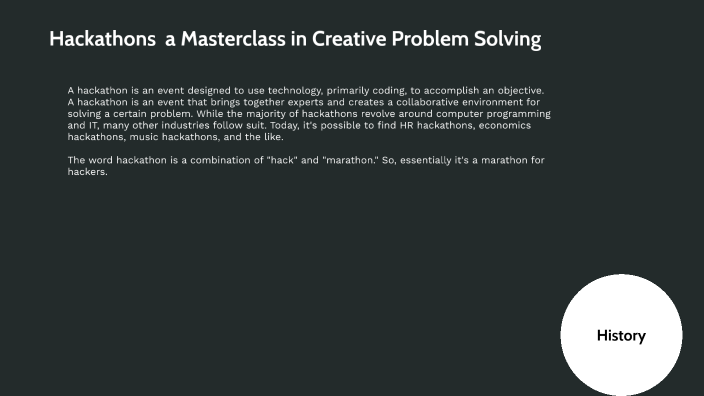 Hackathons are a Masterclass in Creative Problem Solving by Tina tina ...