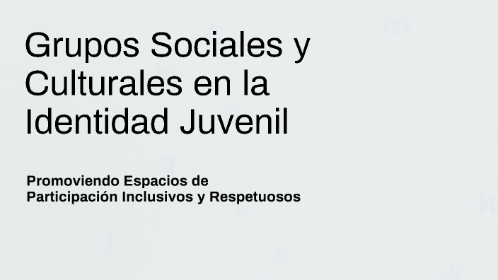Grupos Sociales y Culturales en las Identidades Juveniles by Víctor ...