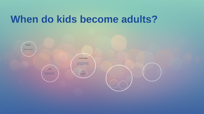 When do kids become adults? by ariana lopez