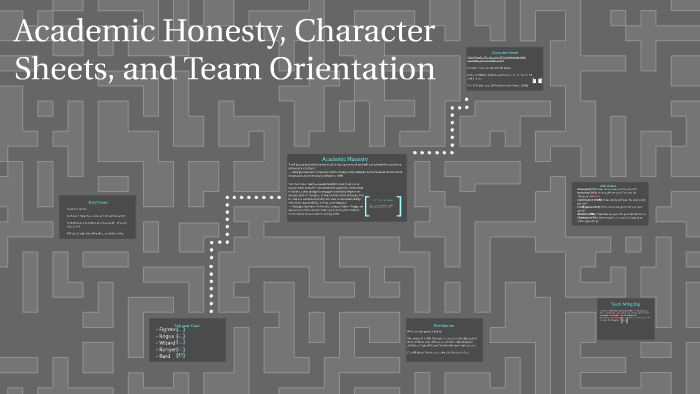 Academic Honesty and Character Team Building by Benjamin Wentworth