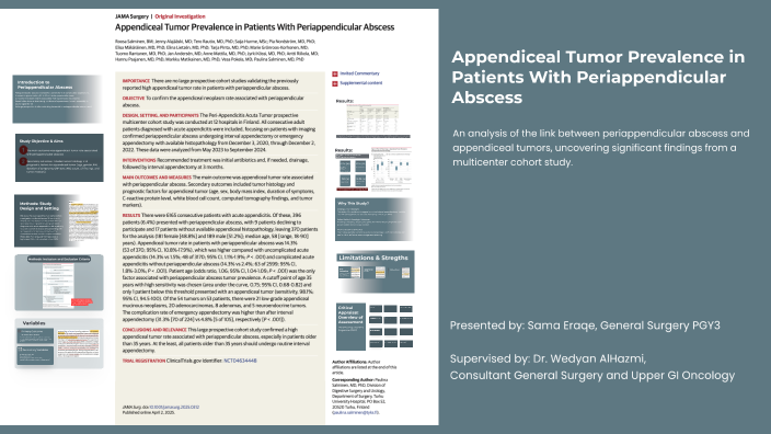 Appendiceal Tumor Prevalence in Patients With Periappendicular Abscess ...