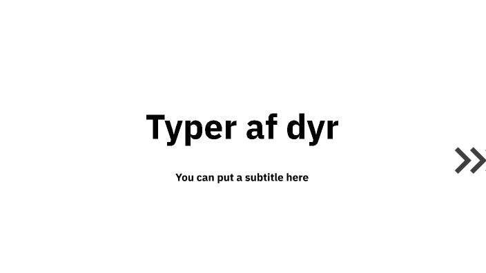 Typer af dyr by Camilla W on Prezi