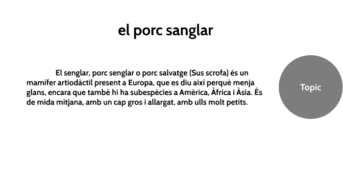 el porc sanglar by aitor olias delgado on Prezi