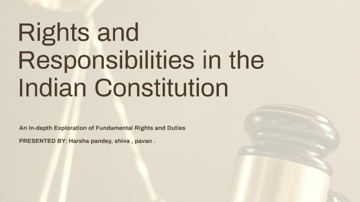 Rights and Responsibilities in the Indian Constitution by Arun Arun on ...