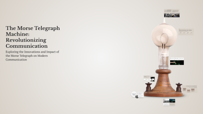 The Morse Telegraph Machine: Revolutionizing Communication by Miriam ...