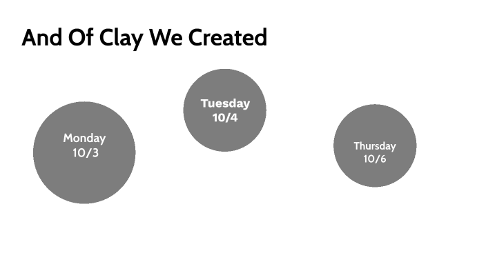 And Of Clay We Are Created by Lusiydali L2313-STU on Prezi