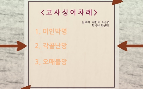 고 사 성 어 by juyeon cho on Prezi