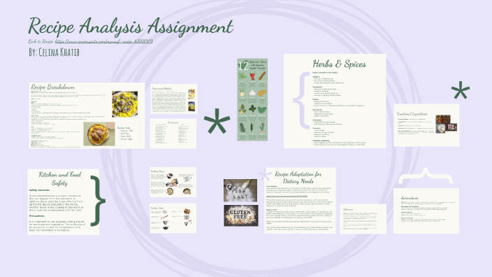 Recipe Analysis Assignment by Celina on Prezi