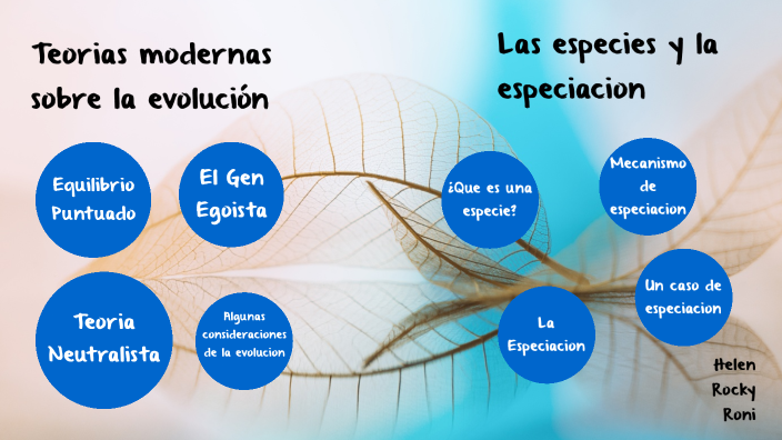 Teorias modernas sobre la evolucion by Rony Hancco on Prezi
