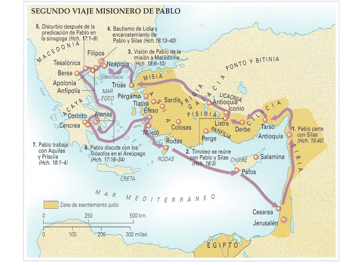 Segundo viaje misionero de Pablo by María del Pilar Ramírez Ramírez on ...