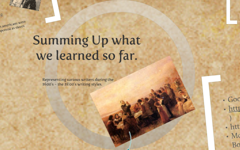1600's ~ 1800 Writers writing style. by Aimee Oliver on Prezi