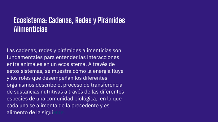 Ecosistema: Cadenas, Redes y Pirámides Alimenticias by Alexa Mendoza on ...