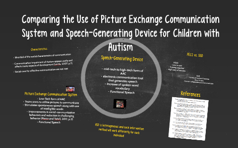 Comparing the Use of Picture Exchange Communication System a by Johanna ...