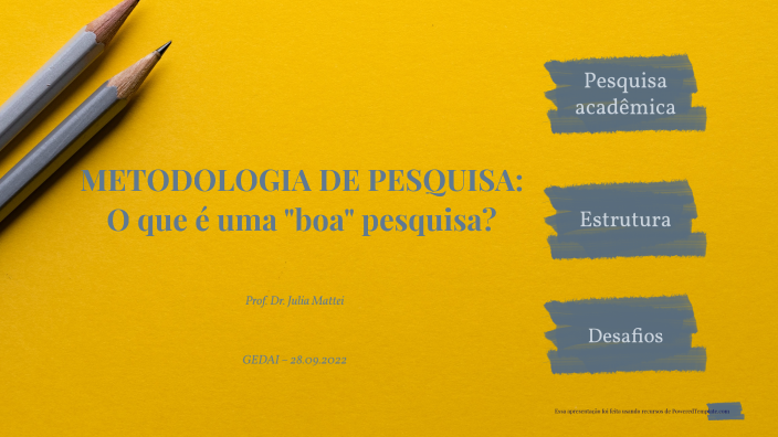 Metodologia de pesquisa by Julia Mattei on Prezi