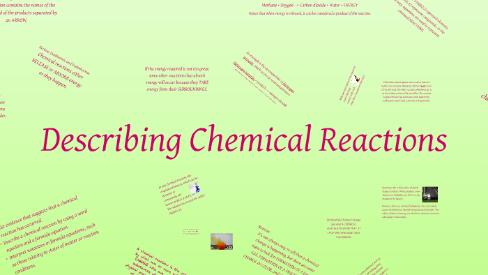 Describing Chemical Reactions by Patricia Adams